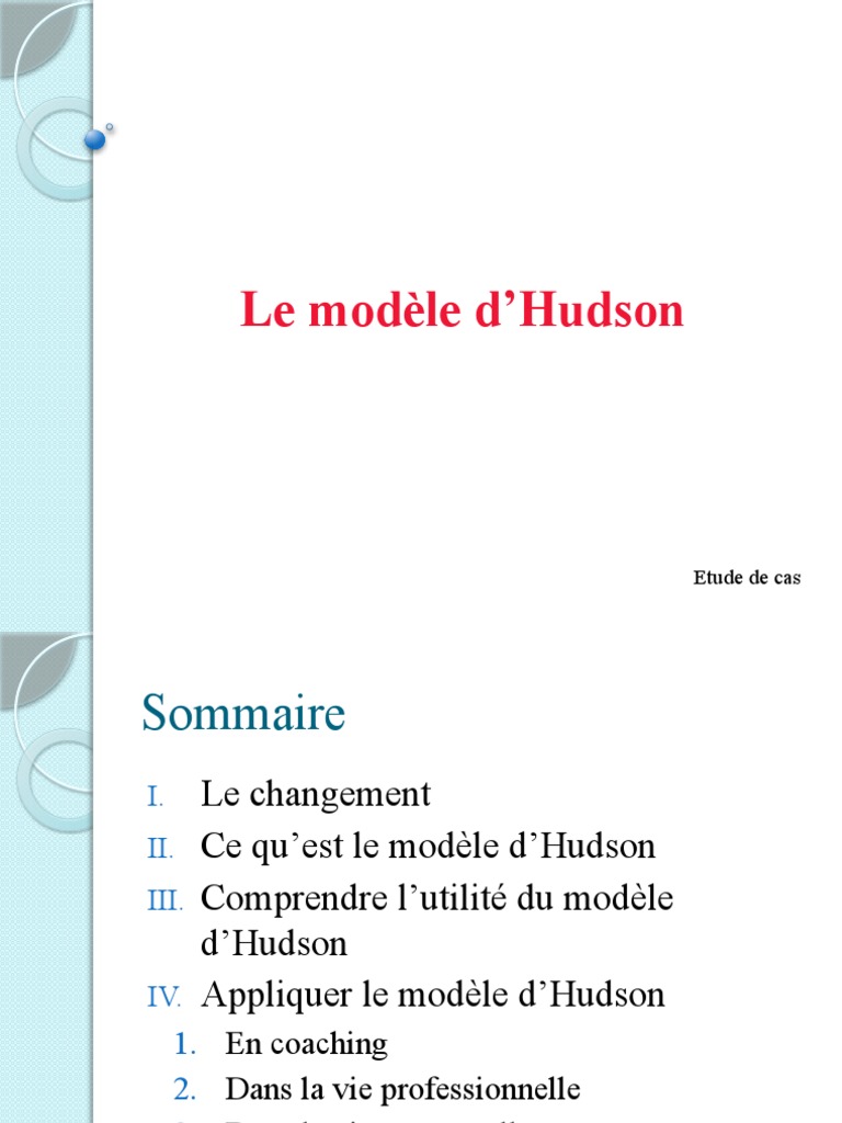 Modèle D'hudson | PDF | Environnement naturel | Concept de psychologie