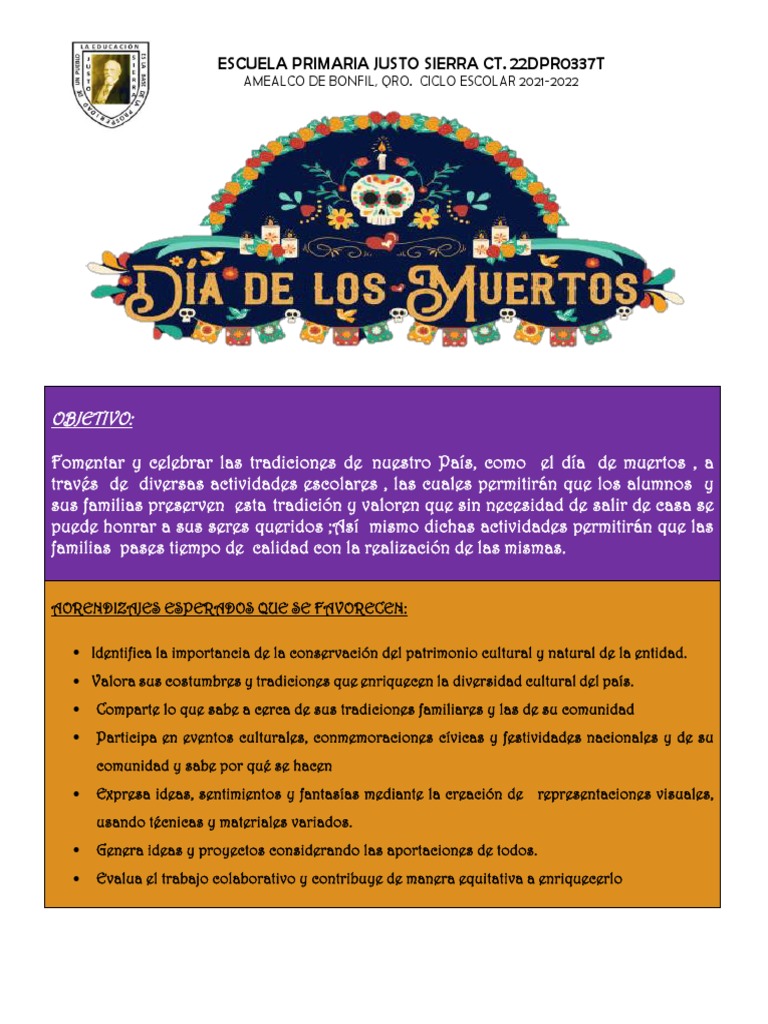 Actividades Dia de Muertos | PDF