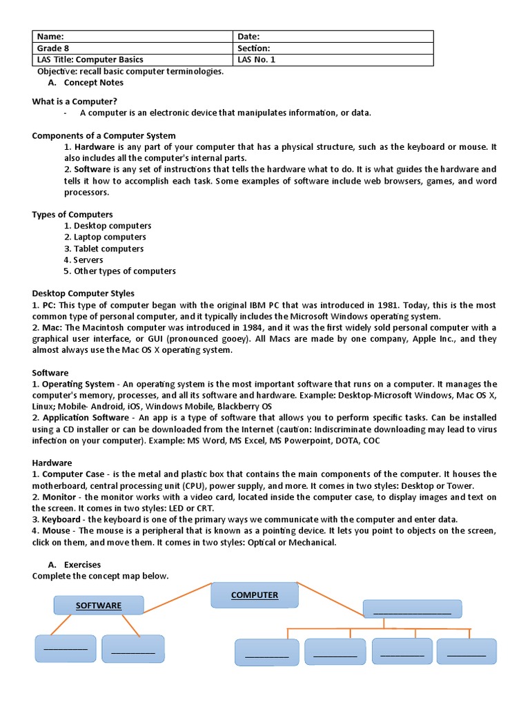LAS TLE-ICT Grade 8 | Download Free PDF | Operating System | Graphical User Interfaces