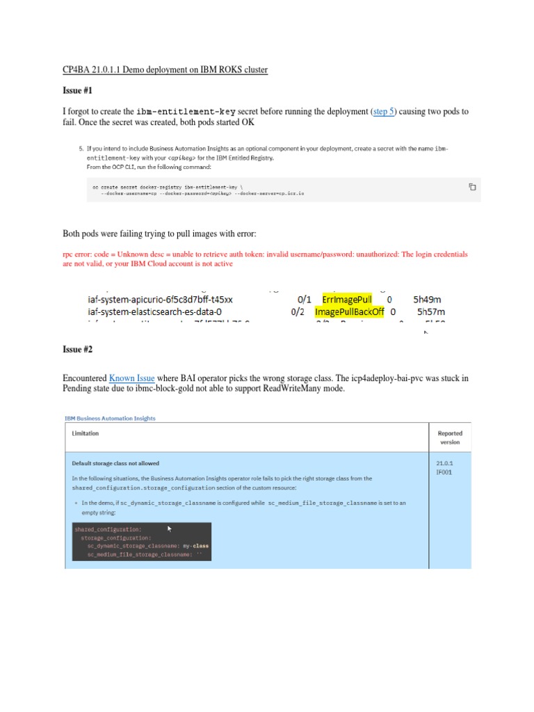Cp4ba Install Issues | PDF Cp4ba Install Issues | PDF