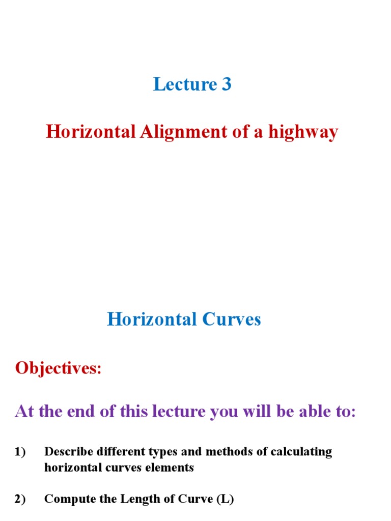 Horizontal Highway Curve Design | PDF | Angle | Curve
