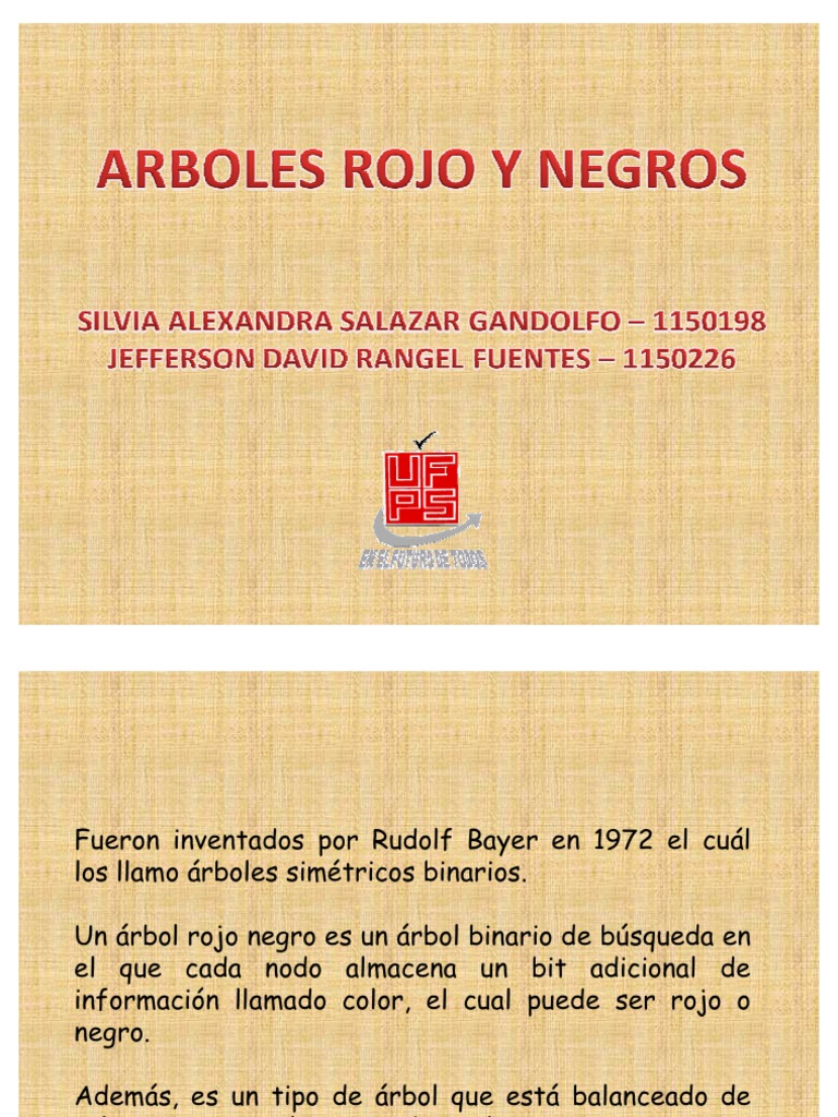 Arboles Rojo Negro | PDF | Métodos y materiales de enseñanza | Hogar ...