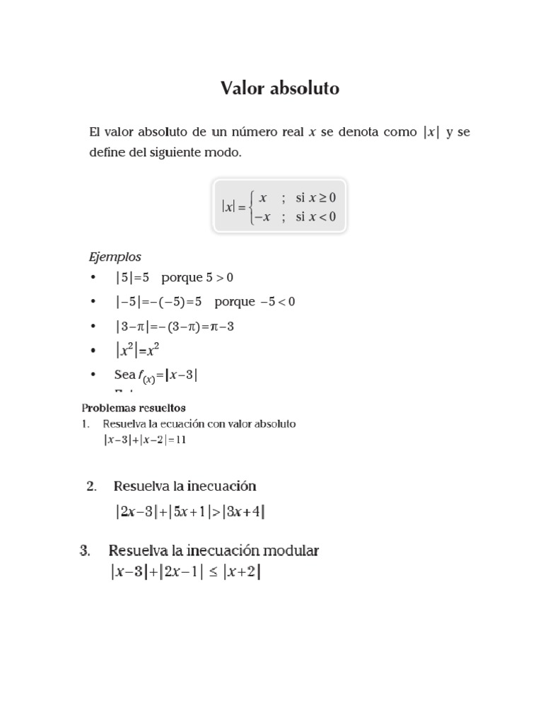 Valor Absoluto | PDF