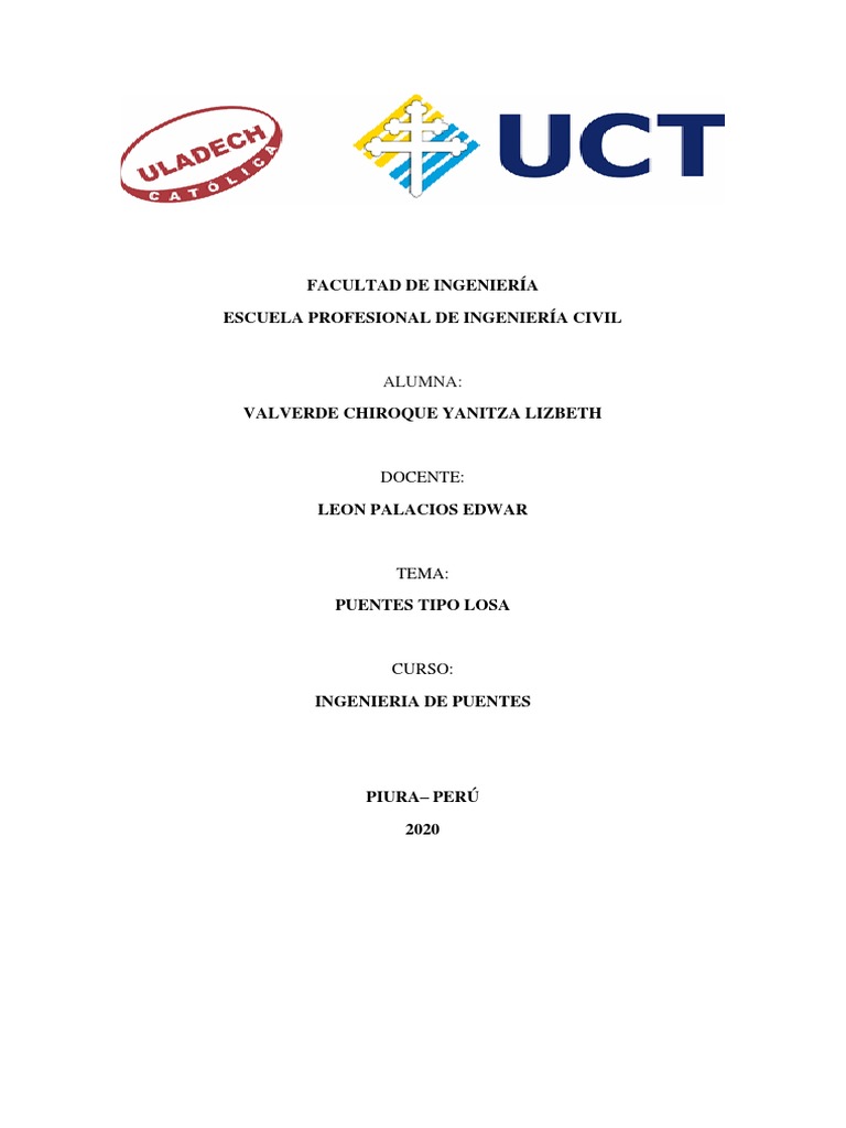 Puente Losa Pdf Puente Hormigón