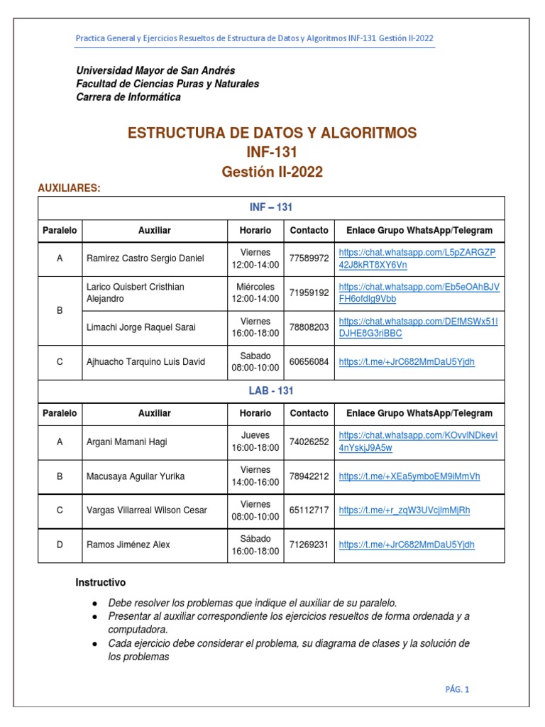 Practica INF-LAB-131 II-2022 | PDF | Informática | Datos de computadora