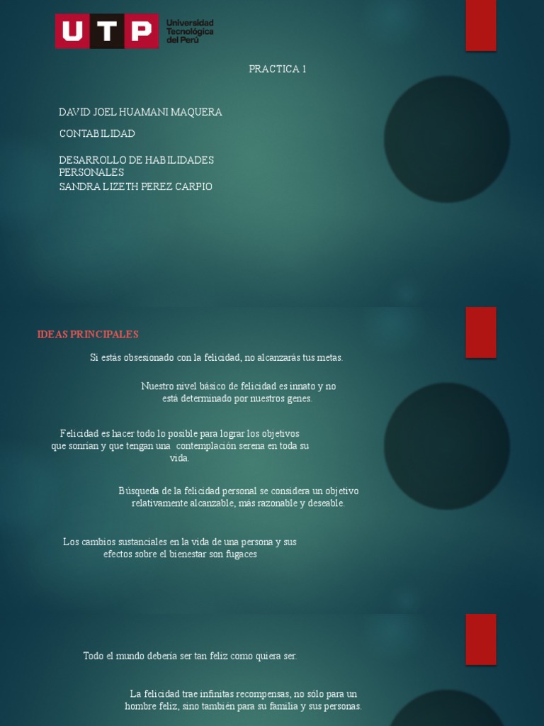 PRACTICA1 | PDF | Felicidad
