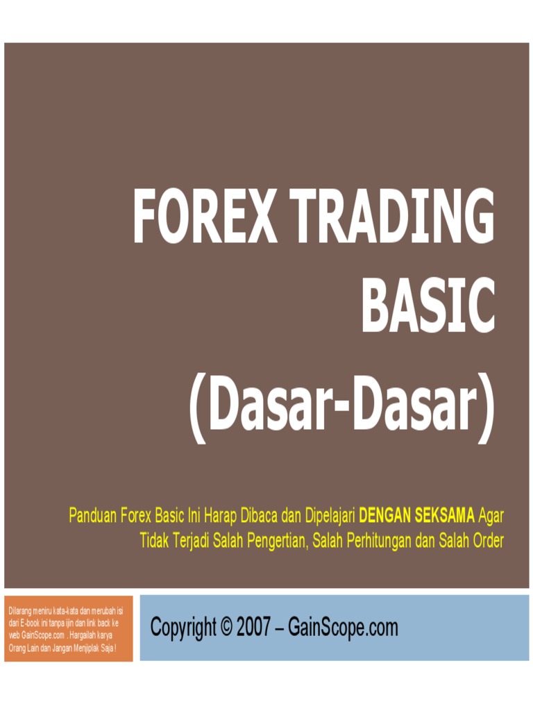 Adoc - Pub Forex Trading Basic Dasar Dasar | PDF
