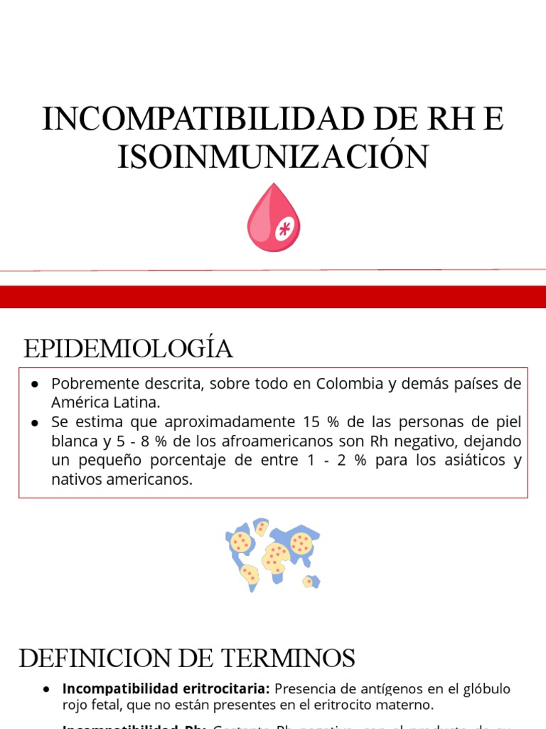 Presentacion Incompatibilidad RH | PDF | Sistema inmune | Antígeno