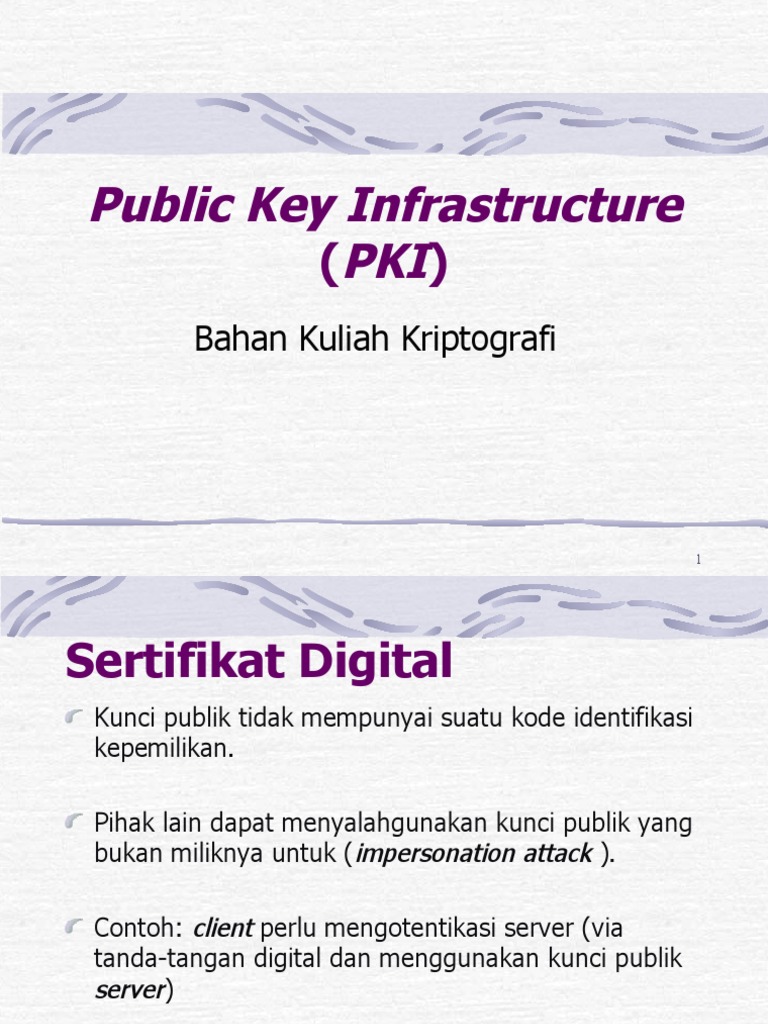 Public Key Infrastructure (PKI) | PDF | Komputer | Teknologi & Rekayasa
