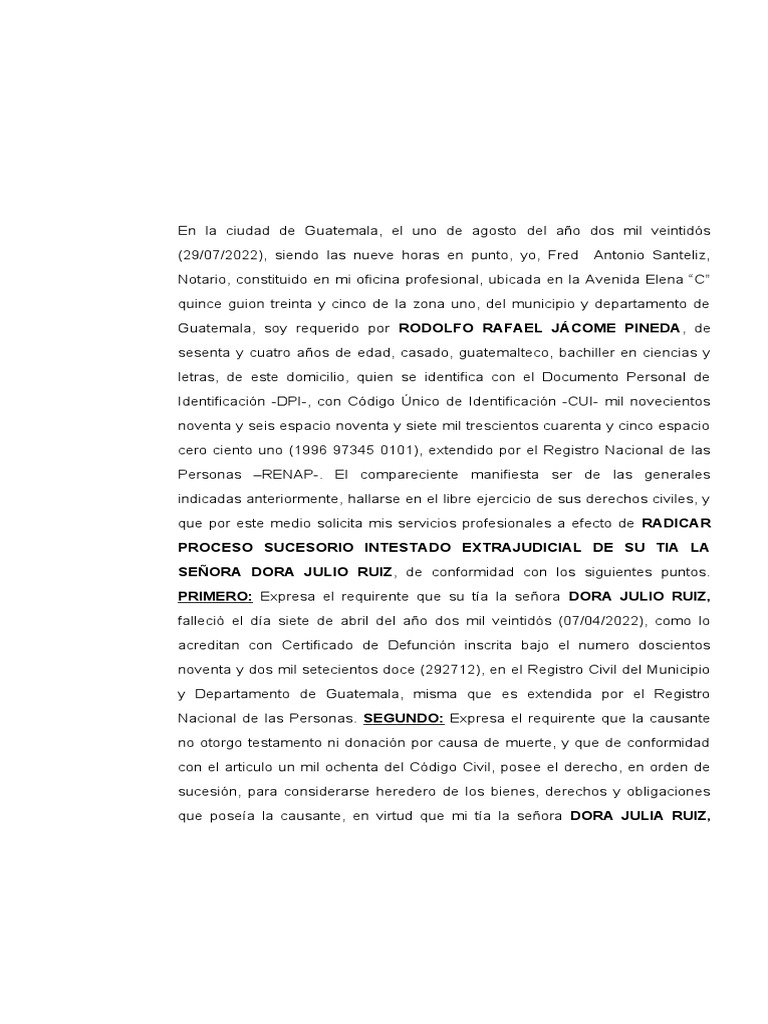 Acta de Requerimiento | PDF Acta de Requerimiento | PDF