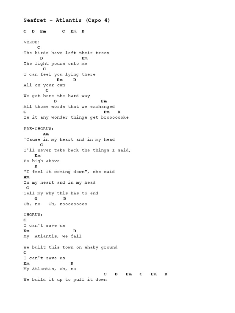 Seafret - Atlantis | PDF