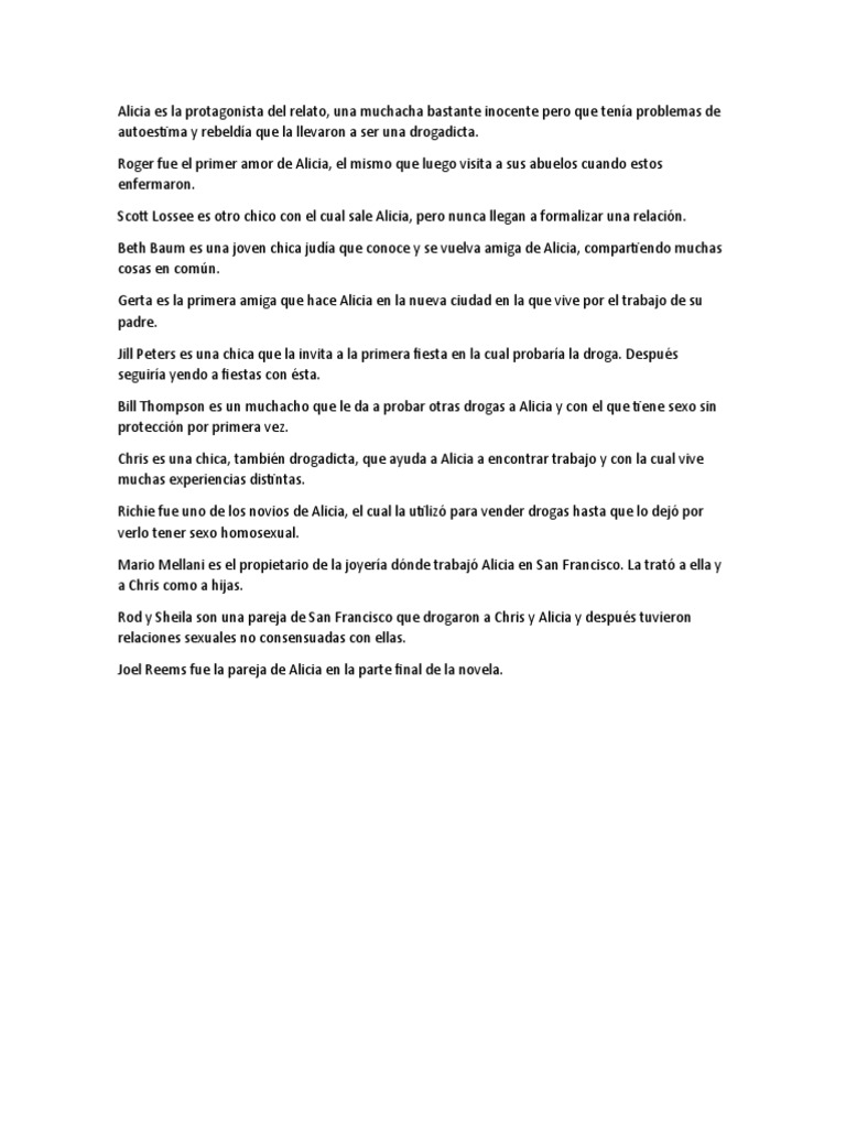 Personajes Preguntale A Alicia | PDF