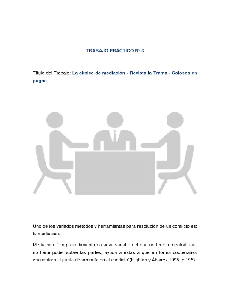 Trab Práct Nº3 | PDF | Mediación