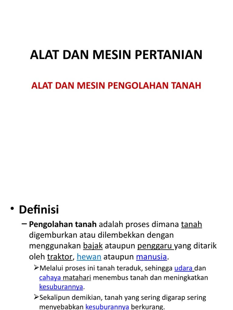 05 Alsin Pengolahan Tanah | PDF