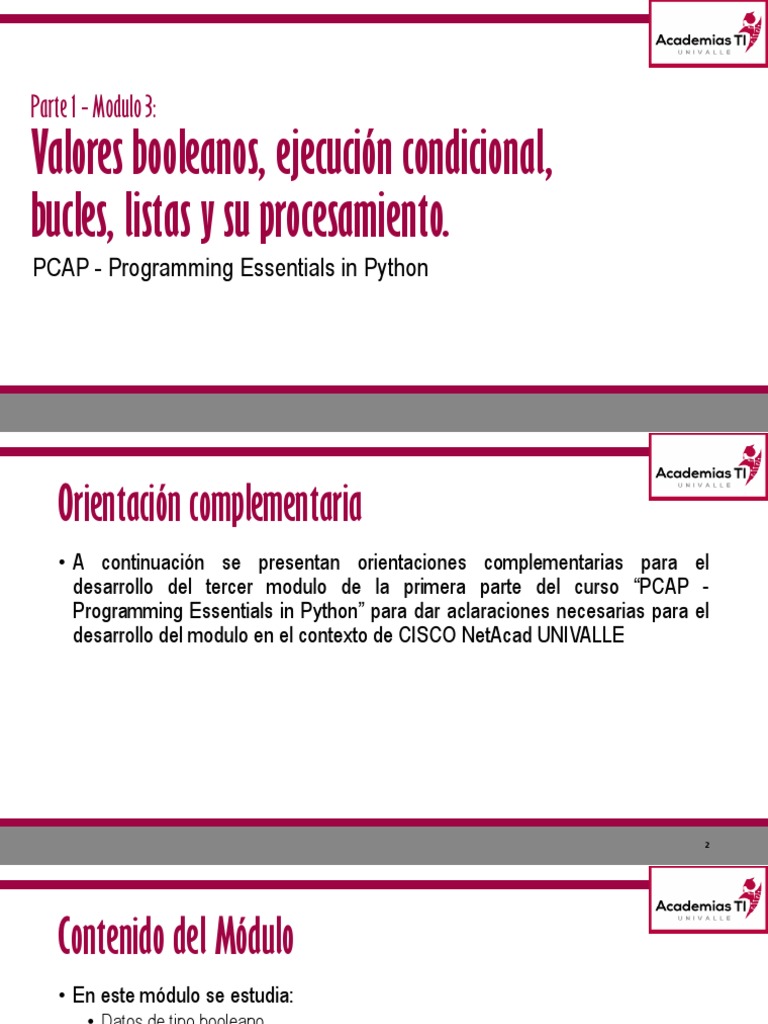 Modulo 3 | PDF | Python (lenguaje de programación) | Poco