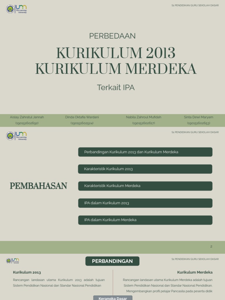 Perbandingan K13 & KUMER | PDF