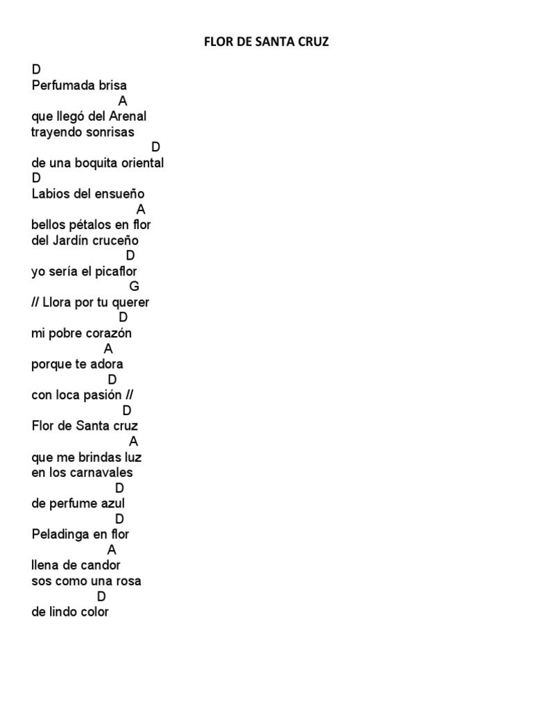 Flor de Santa Cruz | PDF
