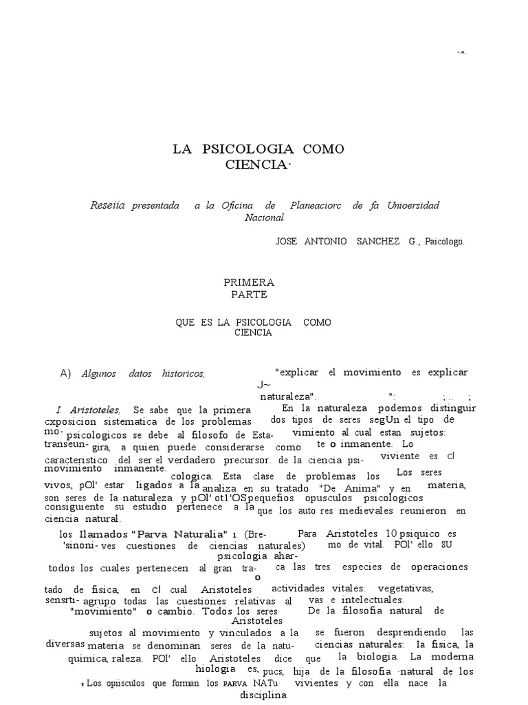 La Psicologia Como Ciencia | PDF | Sicología | Estadísticas