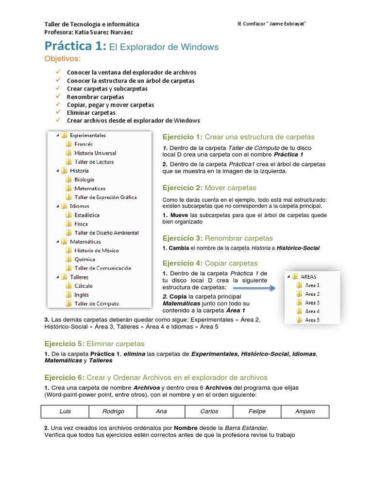 Practica 1 Explorador de Windows | PDF | Archivo de computadora | Informática