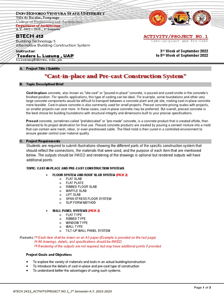 Cast-In-Place and Pre-Cast Construction Systems: Exploring Floor and ...