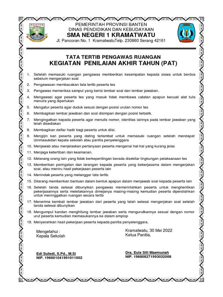 Tata Tertib Pat 2122 | PDF