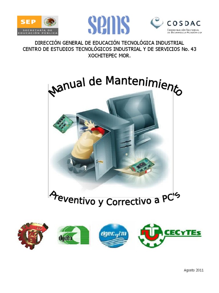 Manual Mantenimiento Preventivo y Correctivo | PDF | Microprocesador | Micro dispositivos avanzados