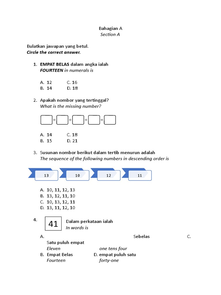 Soal Latihan Matematika Anak | PDF