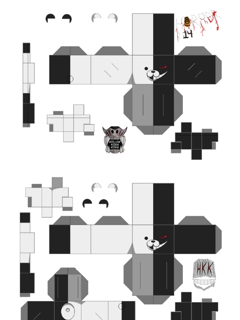 Mini Monokuma Paper Toy Paper Craft | PDF