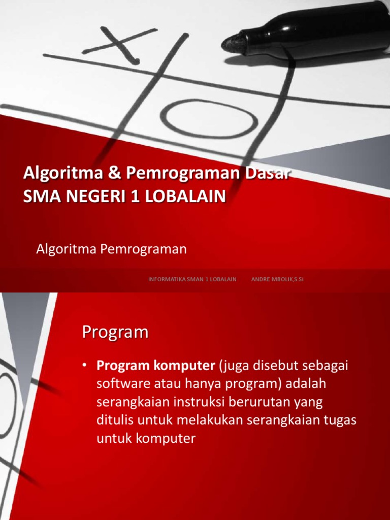 Materi Pemrograman Dasar 1 1 Algoritma | PDF