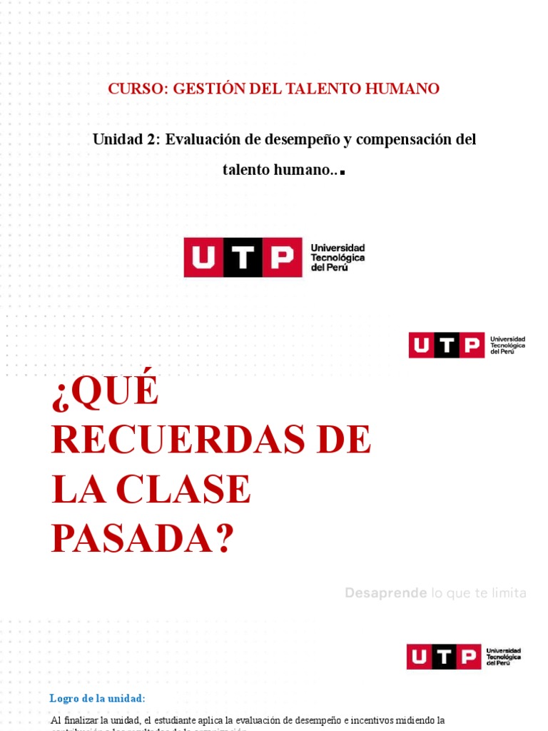 S06.s1 - Métodos de Evaluación Del Desempeño Moderno | PDF | Evaluación | Evaluación de desempeño
