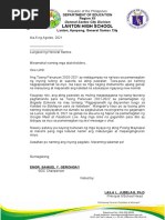 Example of Solicitation Letter Filipino | PDF