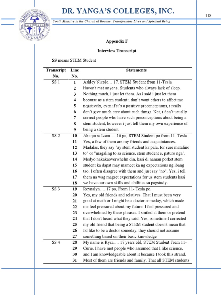 Interview Transcript PR1 | PDF | Science, Technology, Engineering, And ...