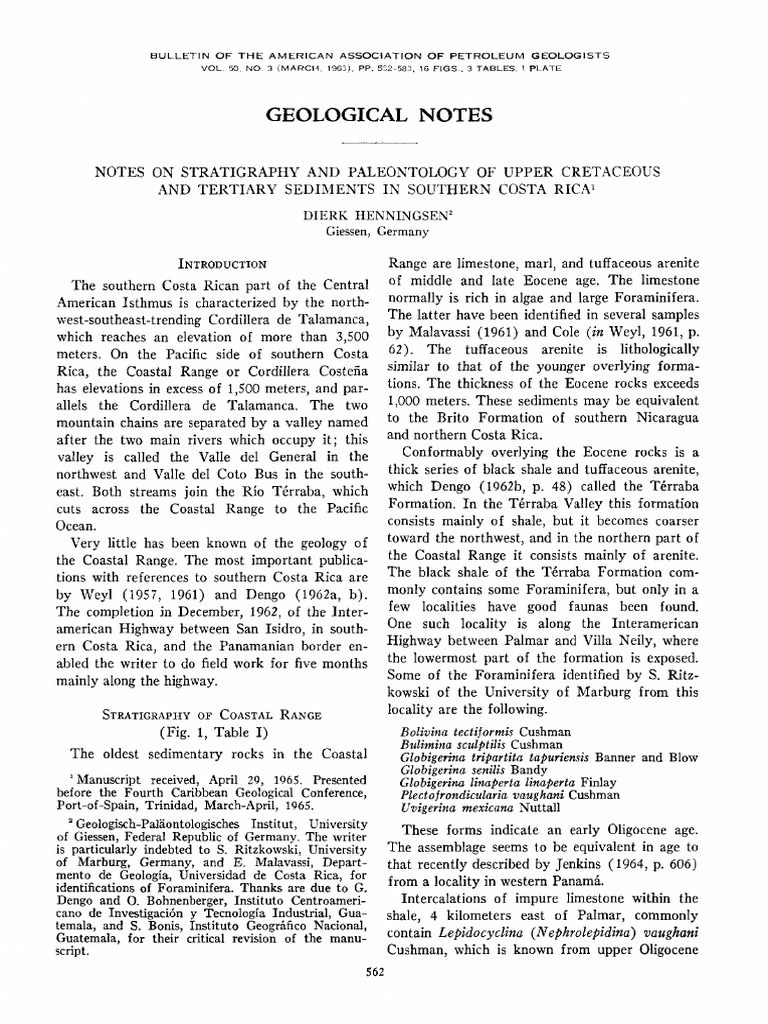 155 - Notes On Stratigraphy and Paleontology of Upper Cretaceous and ...