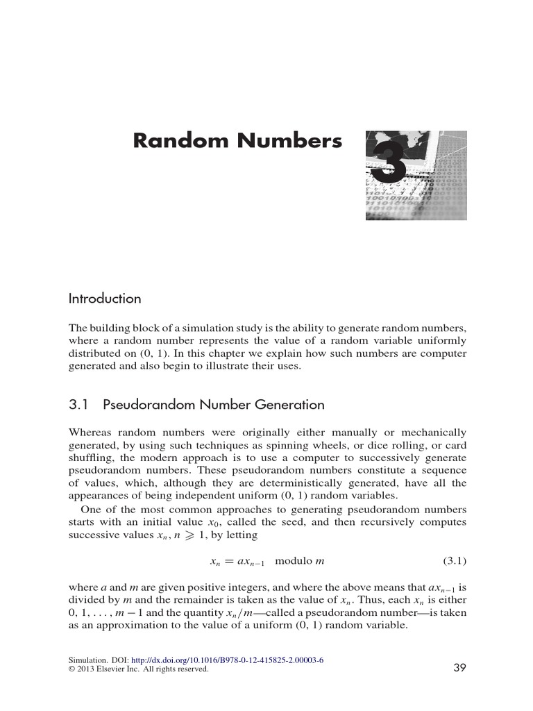 Chapter-3---Random-Numbers_2013_Simulation | PDF | Randomness | Random ...