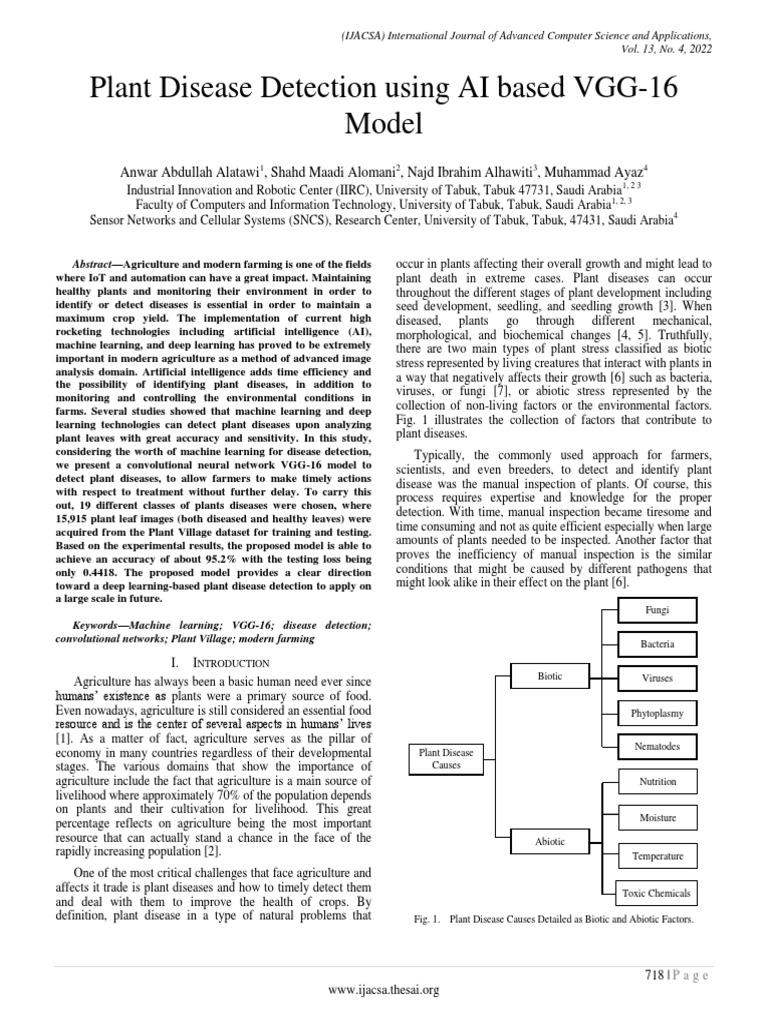 Plant Disease Detection Using AI Based VGG 16 Model | PDF | Machine ... Plant Disease Detection Using AI Based VGG 16 Model | PDF | Machine ...