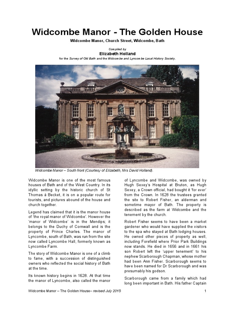HN15 Widcombe Manor v2 | PDF