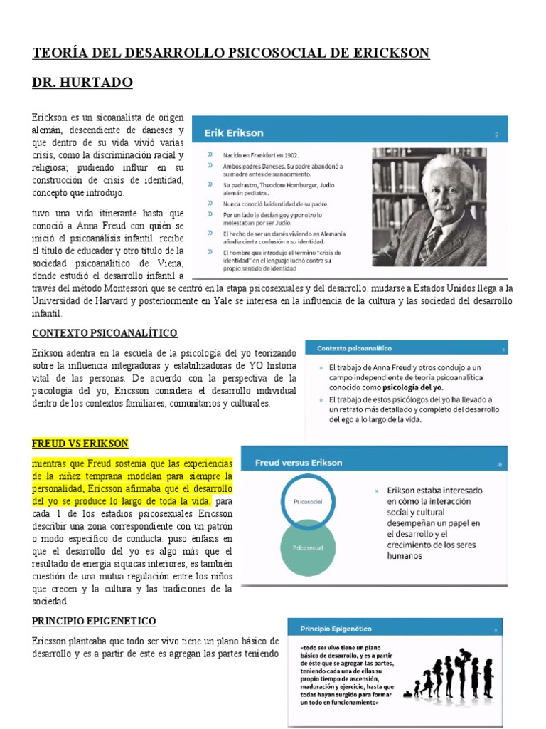 3 - Teoría Del Desarrollo Psicosocial de Erickson | PDF | Adultos ...