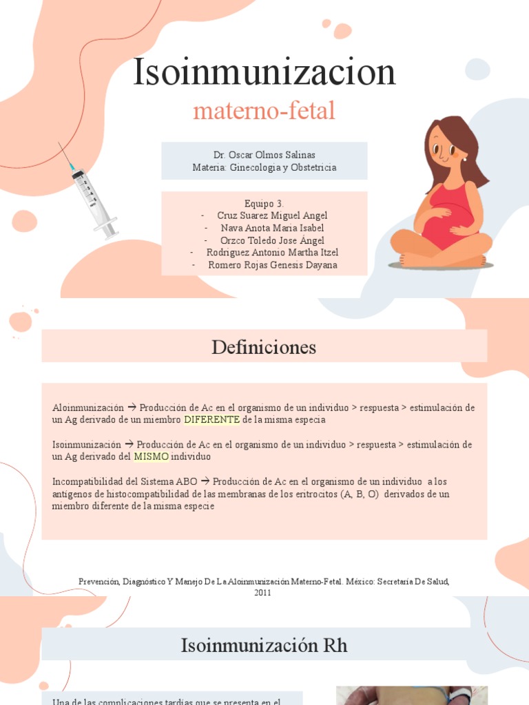 Isoinmunizacion Materno-Fetal. Itzel - Gene.angel | PDF | El embarazo ...
