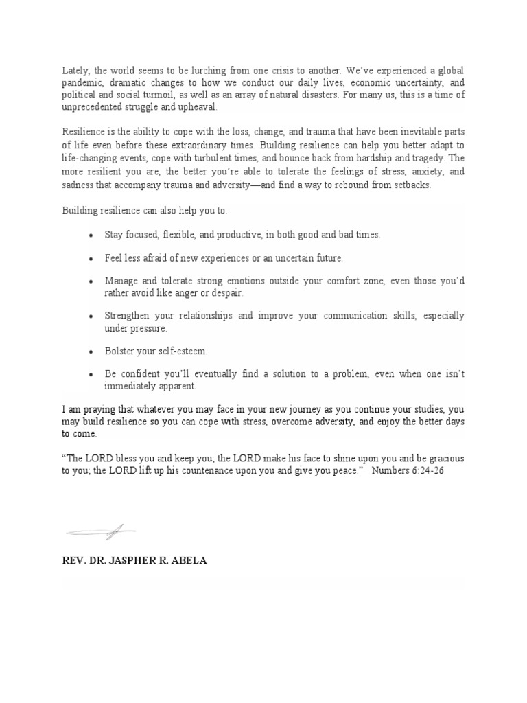 Graduation Message | PDF Graduation Message | PDF