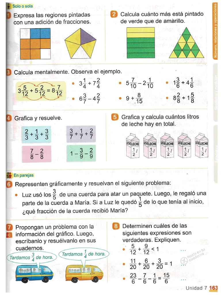 Ficha de Fracciones Homogeneas | PDF