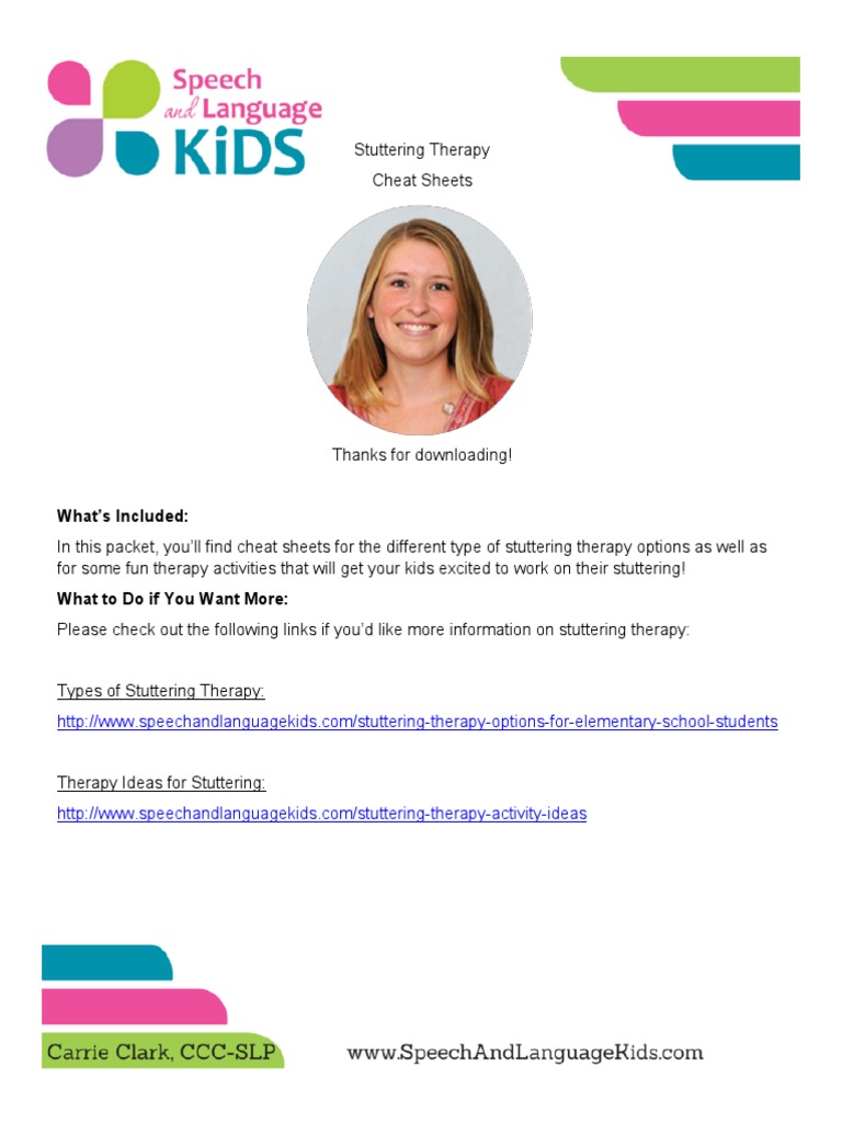 Types and Activities for Stuttering Therapy | PDF | Stuttering | Fluency