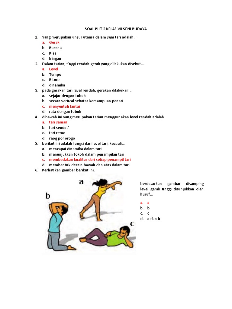 Soal PHT 2 Kelas Vii Seni Budaya | PDF
