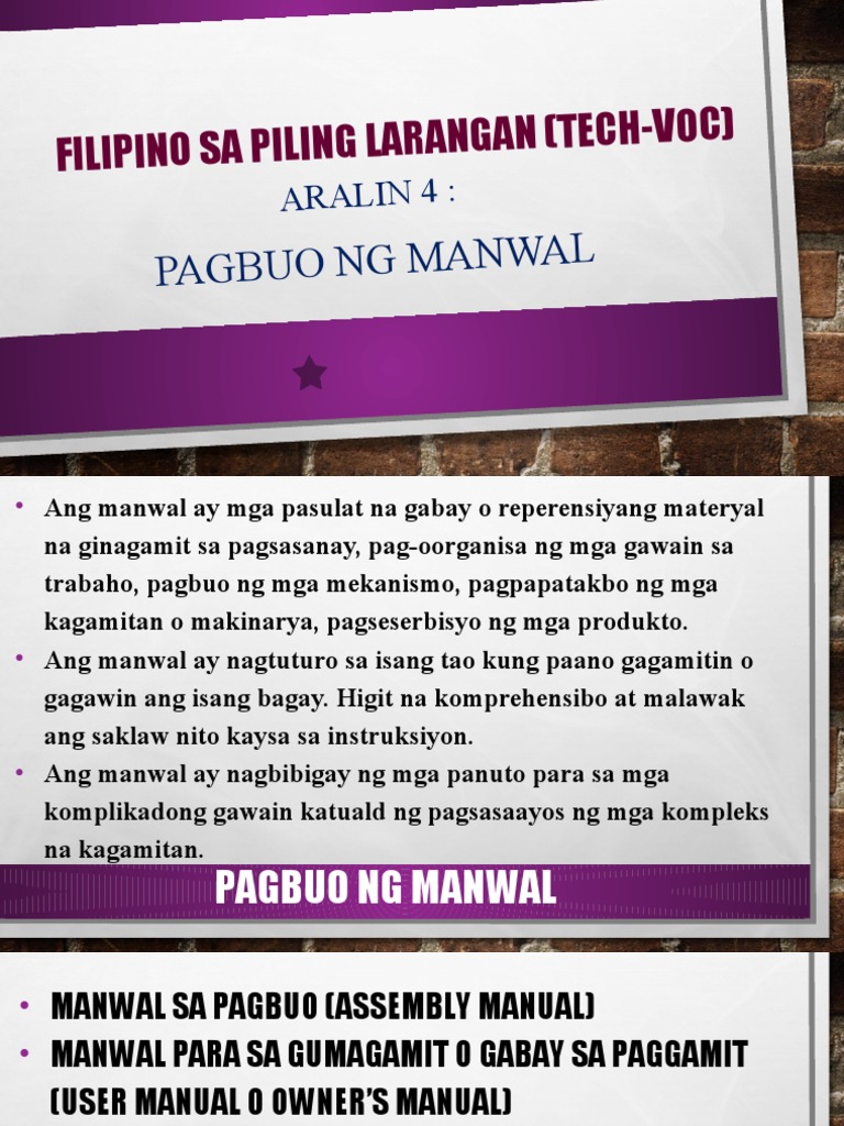 FSPL ARALIN4 TECHVOCpptx | PDF