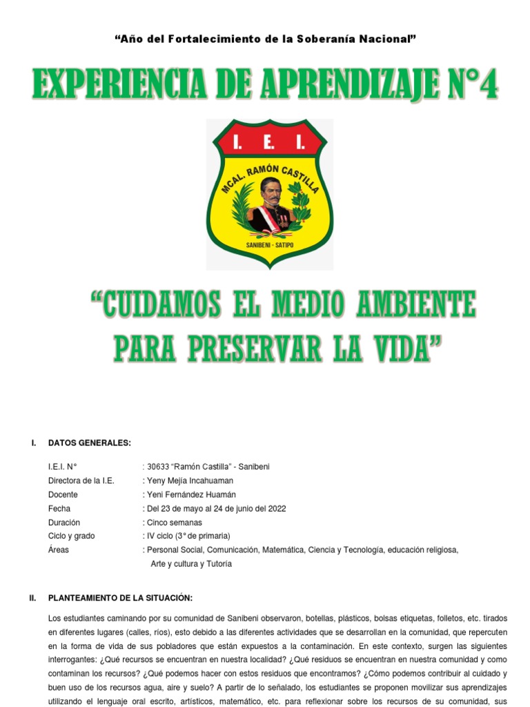 Experiencia de Aprendizaje 4 | PDF | Aprendizaje | Parábolas de Jesús