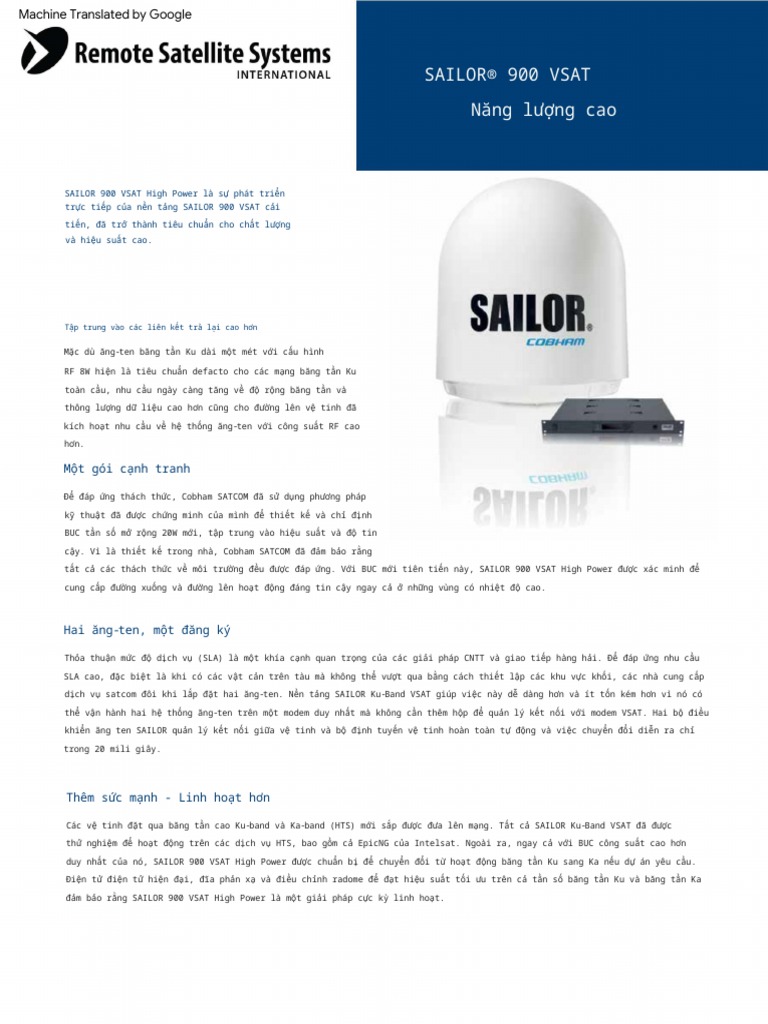 VN NI-SAILOR-900-DATASHEET-Lo-Res | PDF