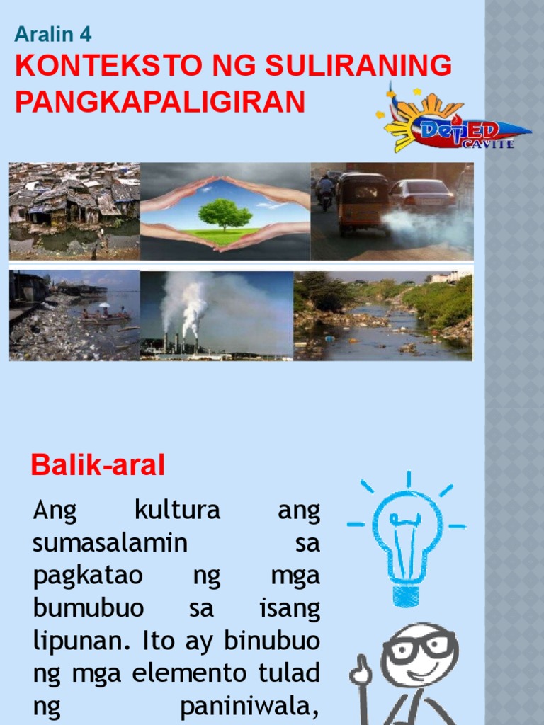 Aralin 4 Konteksto NG Suliraning Pangkapaligiran | PDF