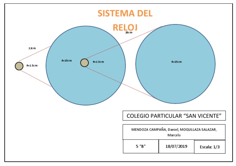 Diseño de Reloj 28cm para Colegio | PDF