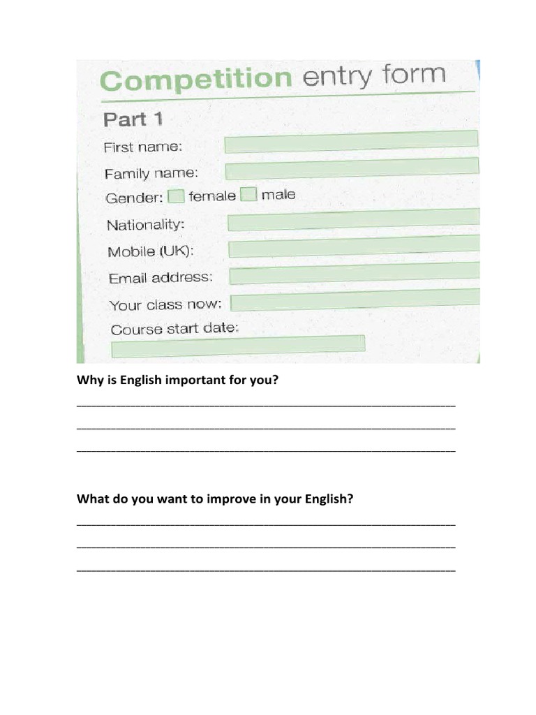 Competition entry form | PDF