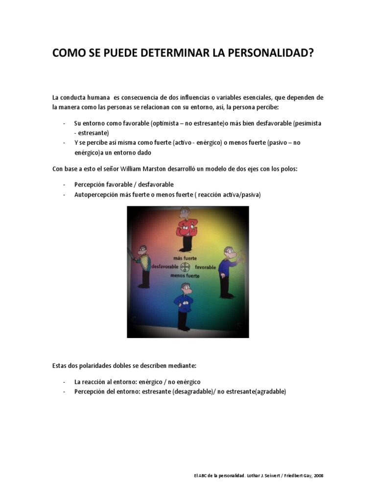 Modelos de Personalidad DISC | PDF | Comportamiento | Conceptos ...