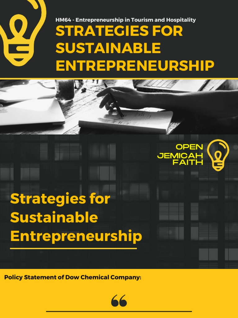 Sustainable Entrepreneurship Strategies | PDF | Sustainability ...
